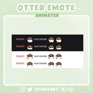 Otter | Animated Nodders Emote for Twitch, Discord and Youtube | 2 ...