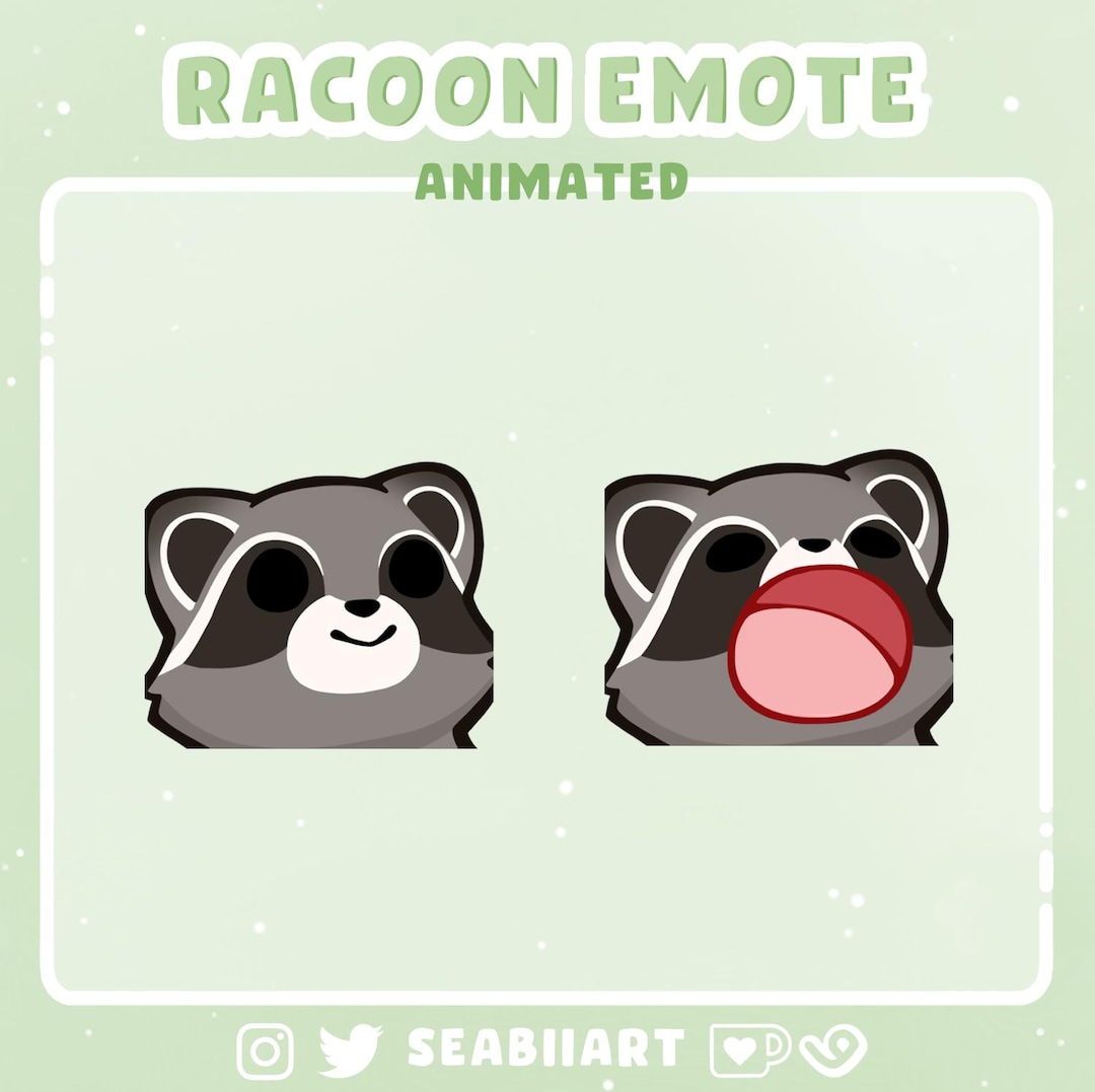 Racoon | Animated Pop Yap Yapping Emote for Twitch, Discord and Youtube ...