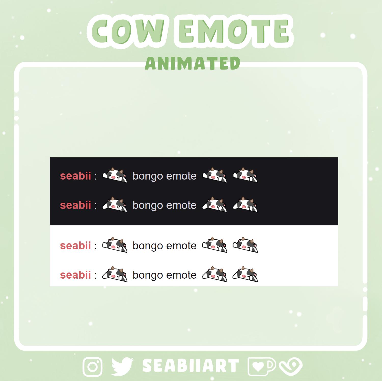 Cow | Animated Bongo Emote for Twitch, Discord and Youtube | 2 ...