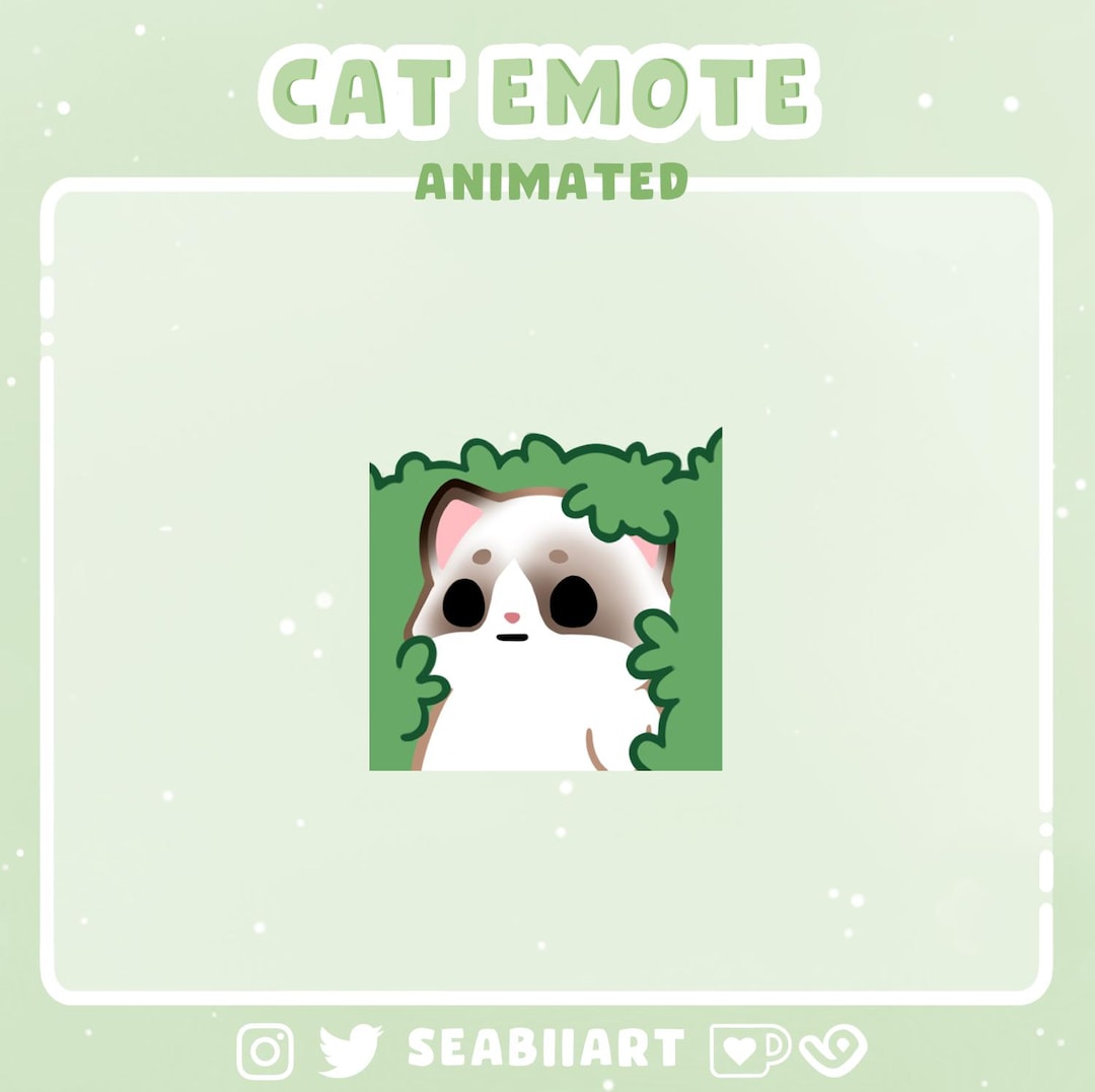 Ragdoll Cat | Animated Hiding Bush Meme Emote for Twitch, Discord and ...