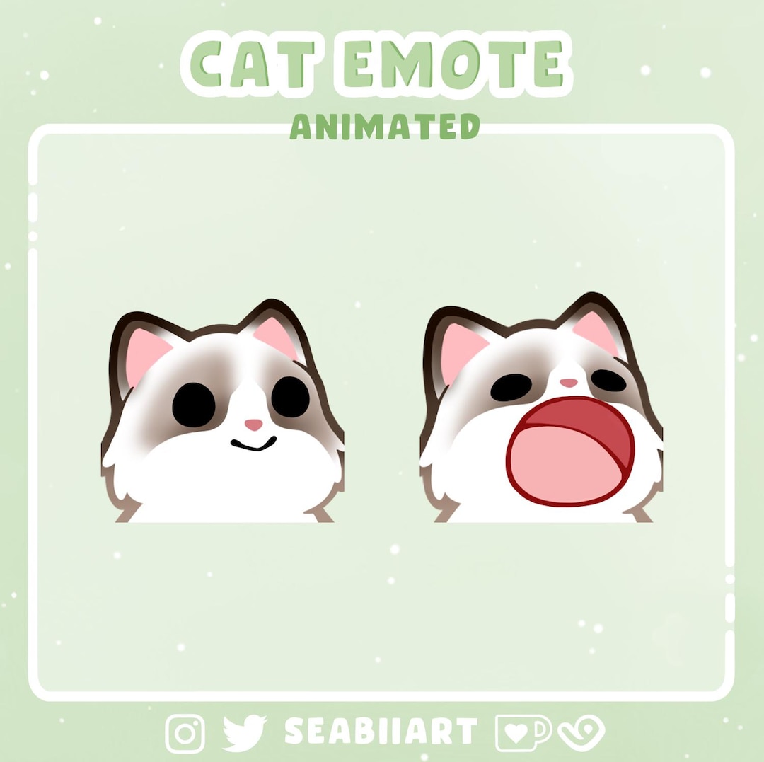 Ragdoll Cat Animated Emote: Pop Bep Bop, Twitch/discord/youtube ...