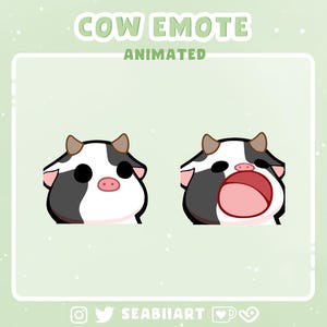 Animated Cow Emote: Pop Bep Bop, Twitch/discord/youtube (digital ...