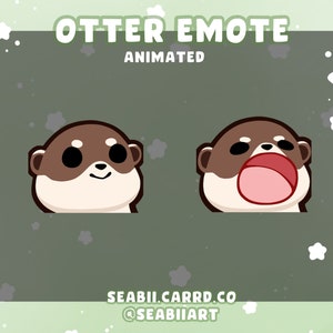 Otter Animated Pop Emote for Twitch, Discord and Youtube 2 Different ...
