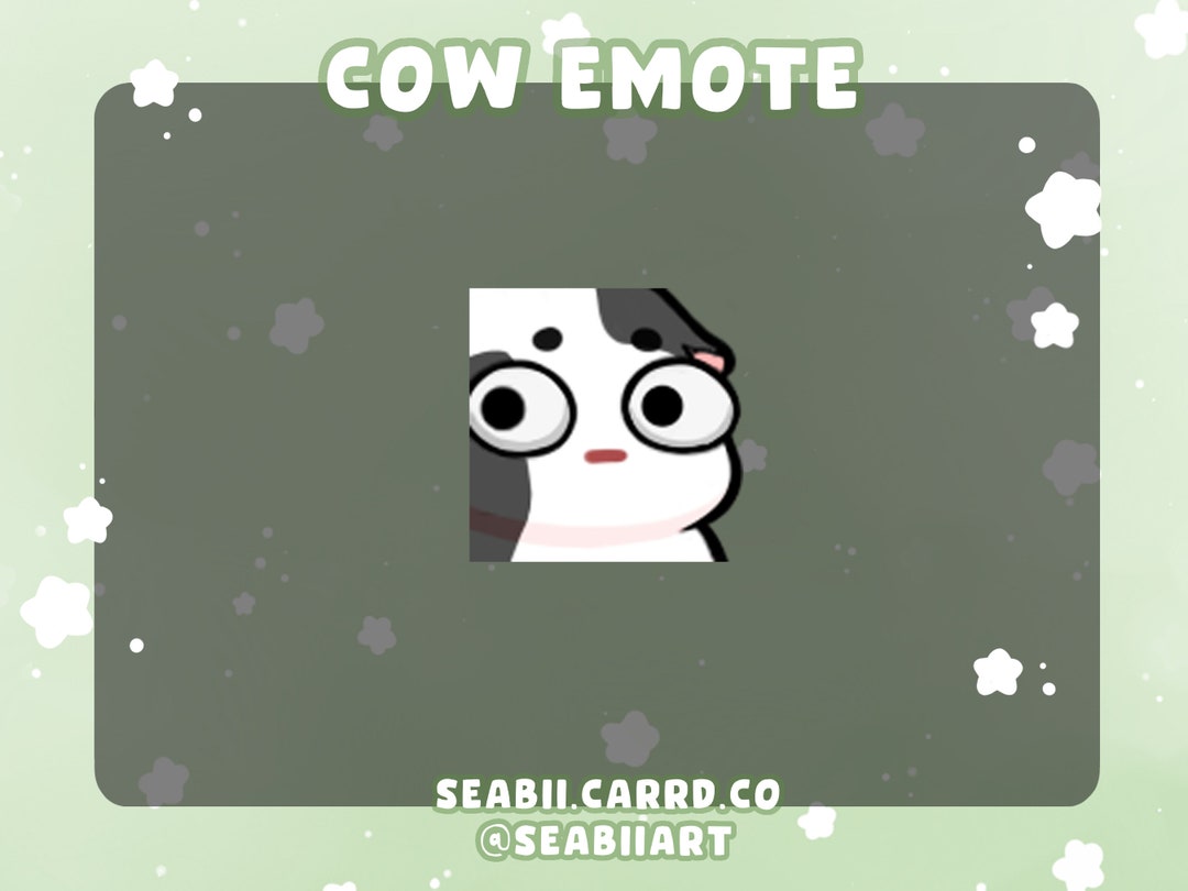 Cow Side Eye Stare Emote for Twitch, Discord and Youtube P2U Emote - Etsy
