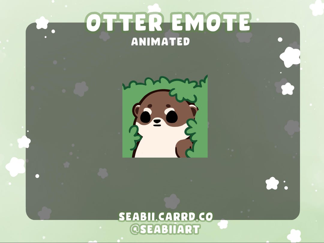 Otter Animated Hiding Bush Meme Emote for Twitch, Discord and Youtube 3 ...