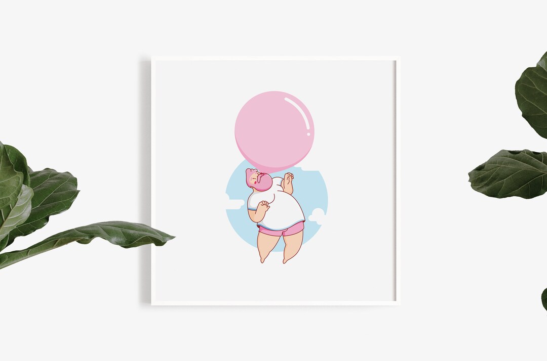 Bubblegum Gay Bear Art Print LGBTQ Art Print Gay Bear Art Gay Friendly ...