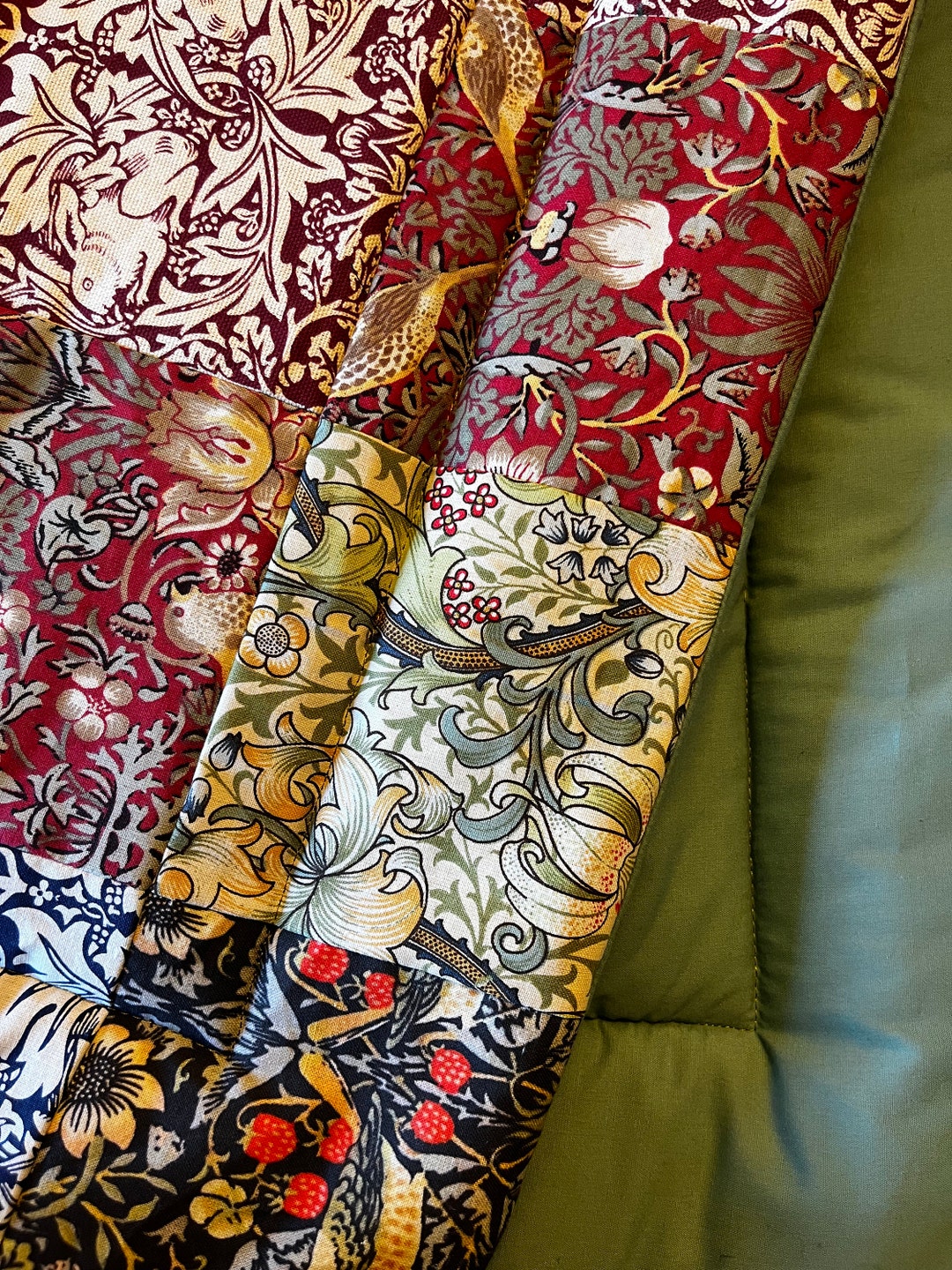 William Morris Quilted Patchwork Throw/blanket - Etsy