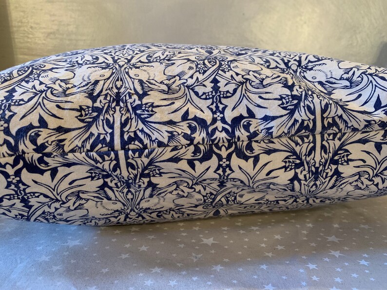 William Morris Brer Rabbit Blue Cushion Cover With Zip | Etsy William Morris Brer Rabbit Blue Cushion Cover With Zip | Etsy