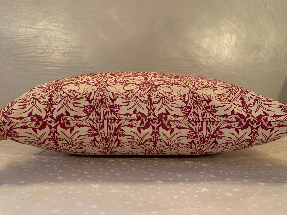 William Morris Brer Rabbit Red Cushion Cover With Zip - Etsy