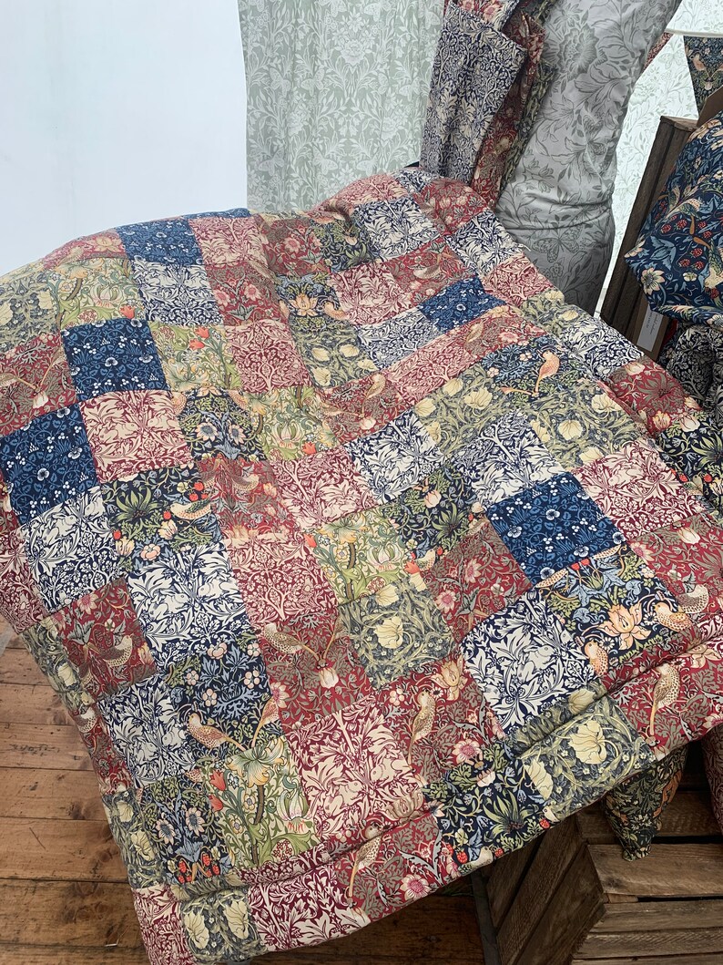 William Morris Quilted Patchwork Throw/blanket - Etsy UK