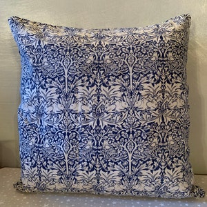 William Morris Brer Rabbit Blue Cushion Cover With Zip - Etsy