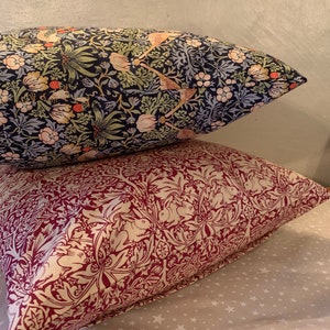 William Morris Brer Rabbit Red Cushion Cover With Zip - Etsy