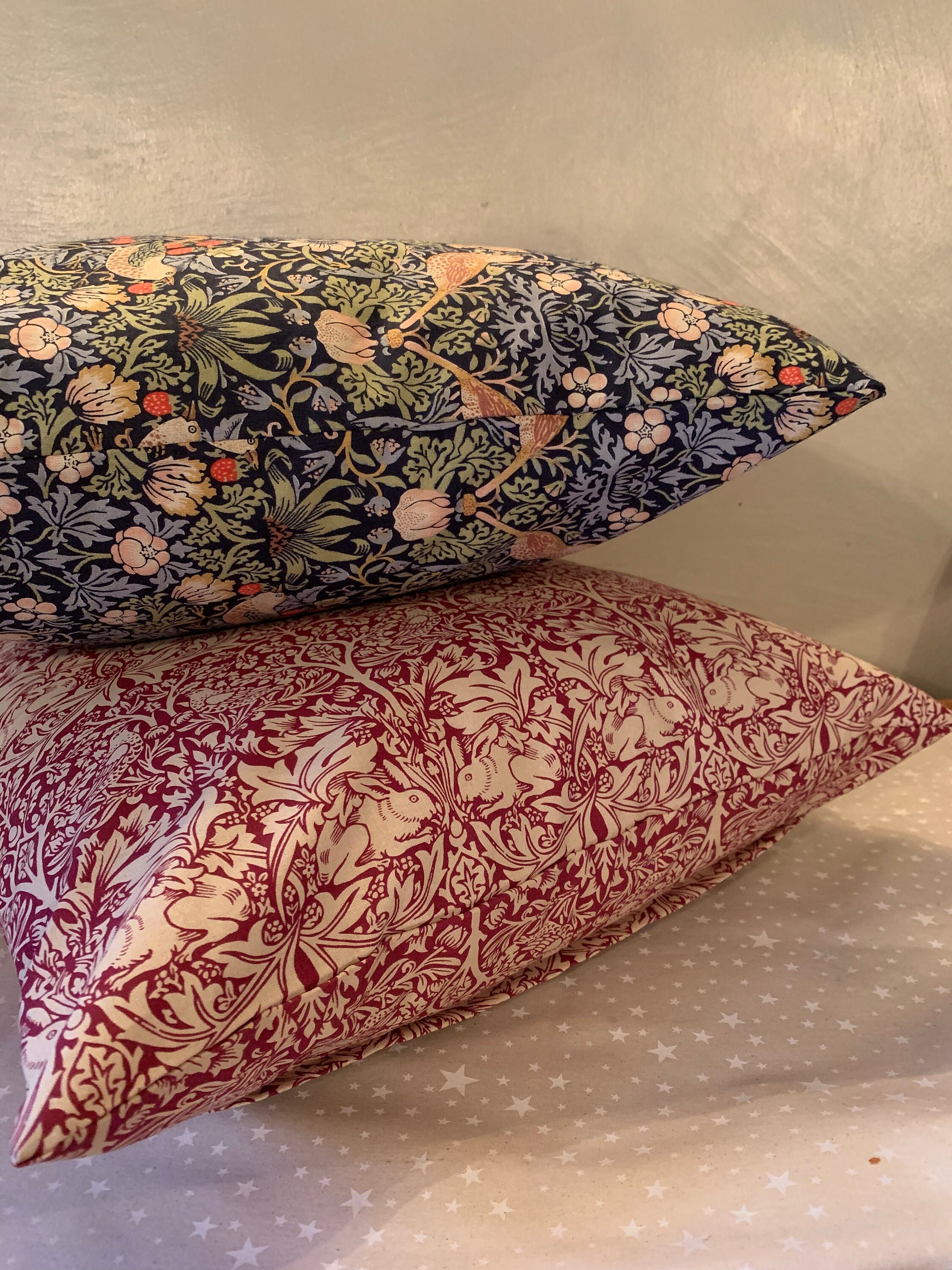 William Morris Brer Rabbit Red Cushion Cover With Zip - Etsy