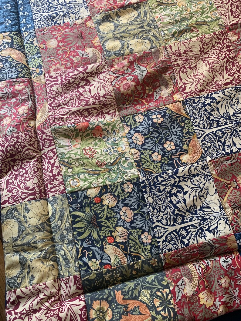 William Morris Quilted Patchwork Throw/blanket - Etsy UK