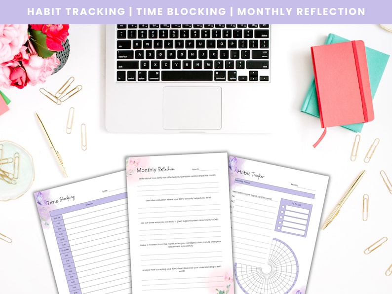 ADHD Digital Planner: Daily Habit Tracker, Time Blocking (printable) - Etsy