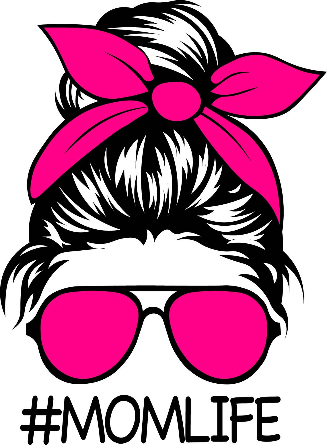 Momlife Svg Png Bundle 5 Designs Momlife Pink Leopard Etsy