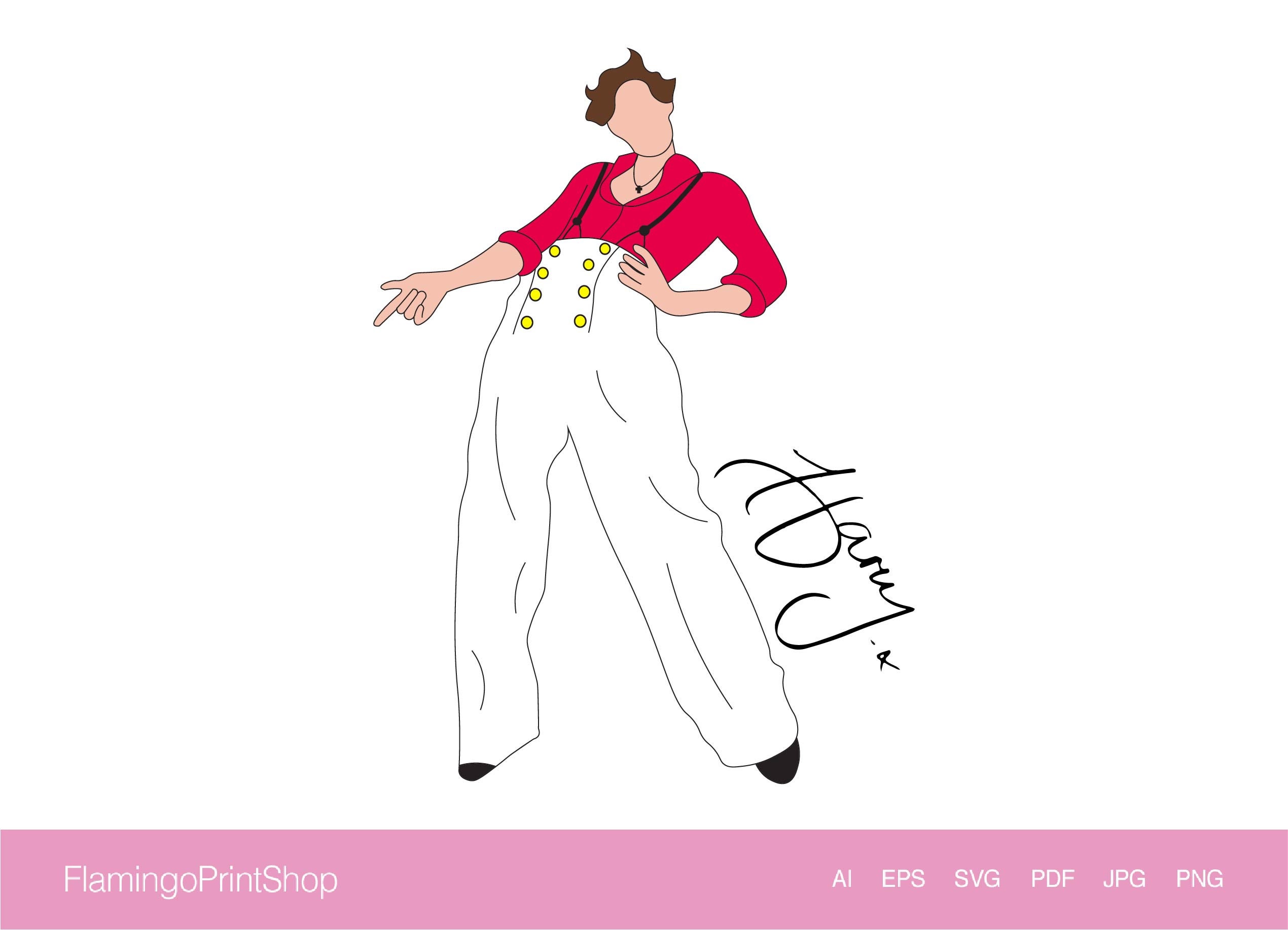 Harry Styles Svg cloverdiagnostic Art & Collectibles Digital