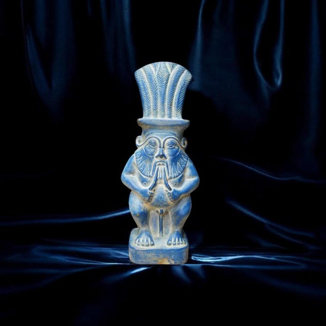 Ancient BES God Statue | Egyptian Fertility Deity | Rare Handmade ...