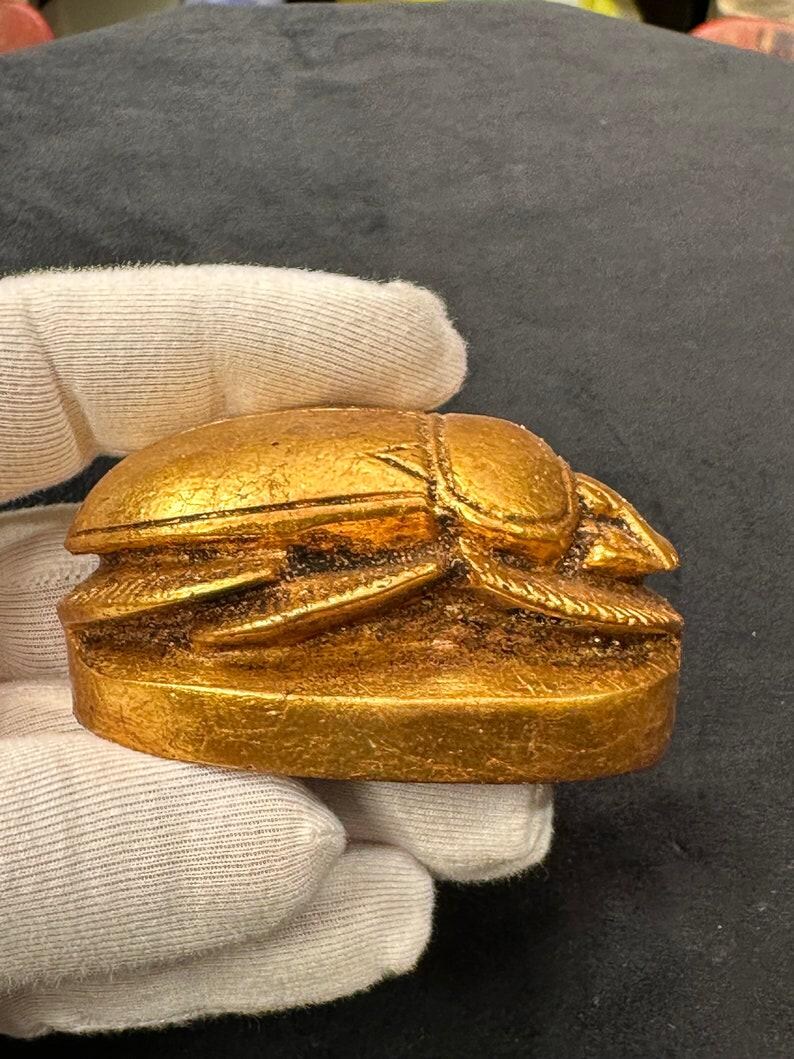 Ancient Egyptian Scarab Statue: Hand-carved Stone Antique - Etsy