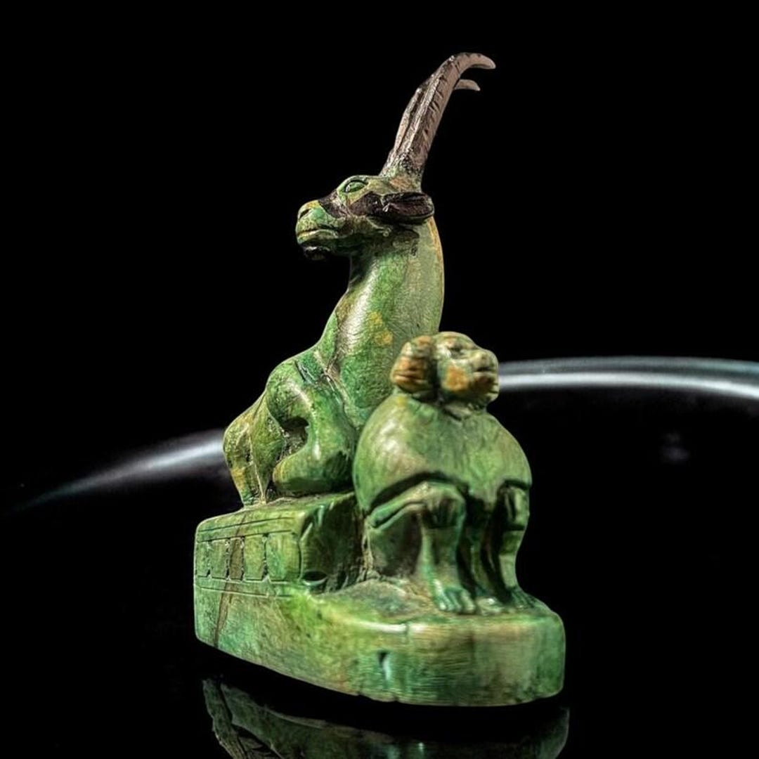 Rare Ancient Egyptian Baboon God Statue With Thoth – Babi Monkey God ...