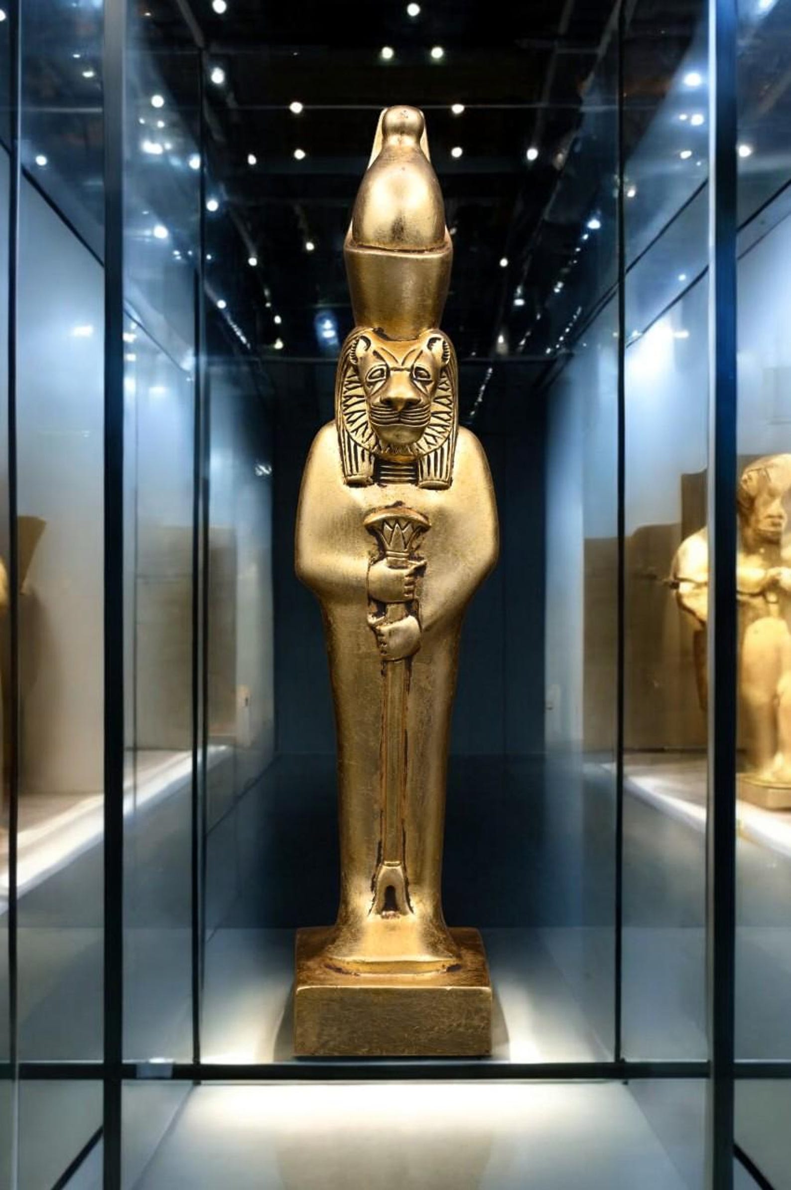 Pharaonic Sekhmet Statue - Handcrafted Stone Egyptian Goddess Sculpture ...