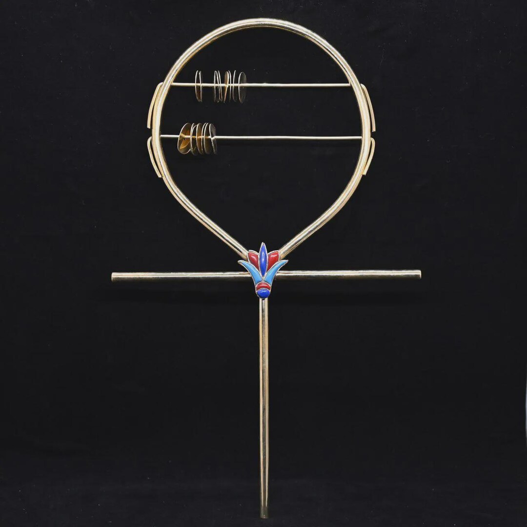 Antique Egyptian Lotus Sistrum – Pharaonic Stone Statue Decor - Etsy