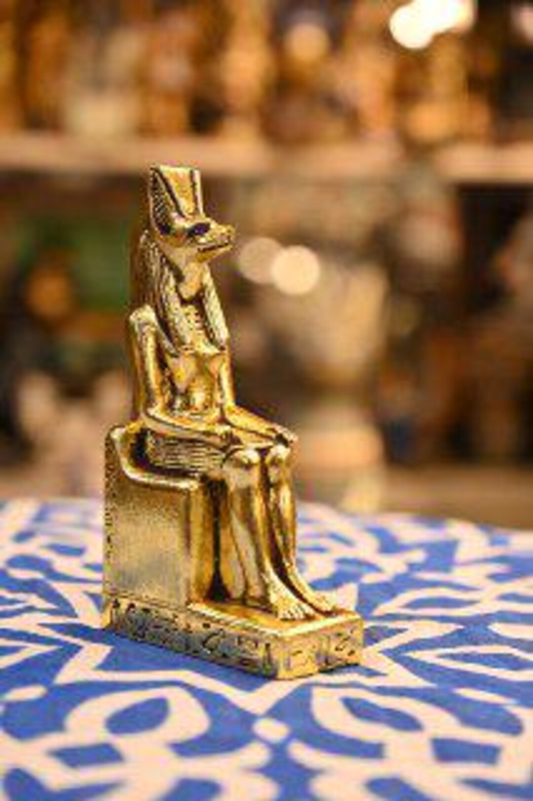 Handcrafted Anubis Stone Statue: Ancient Egyptian God Decor - Etsy