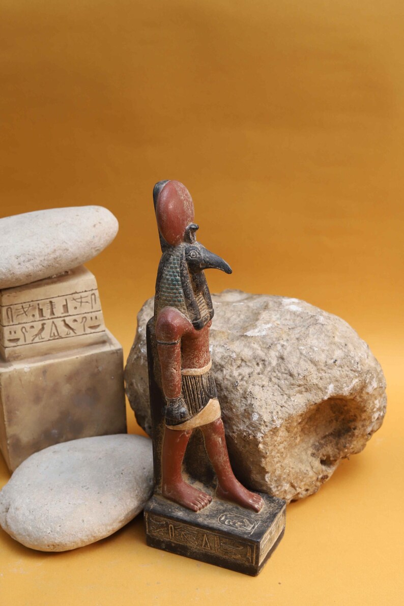Ancient Egyptian Thoth Statue: Hand-carved Stone Pharaonic Sculpture - Etsy