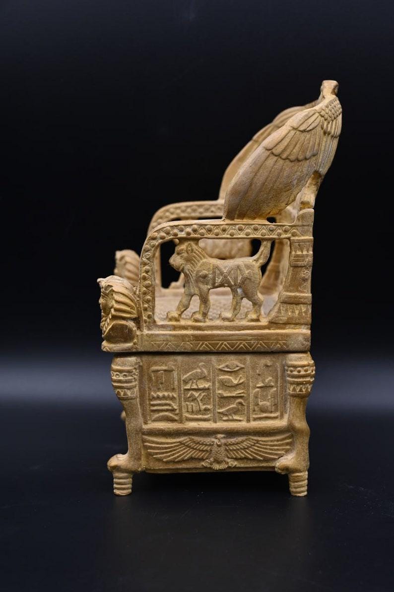 Egyptian Handmade, Throne of King Tutankhamun, Made in Egypt - Etsy