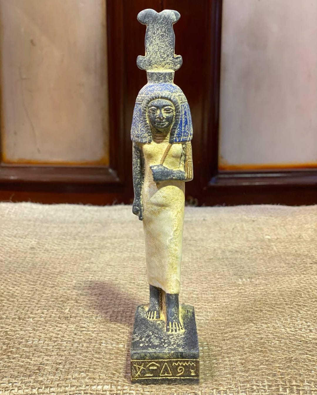 Handcrafted Goddess Neith Pharaonic Stone Statue – Unique Egyptian Home ...