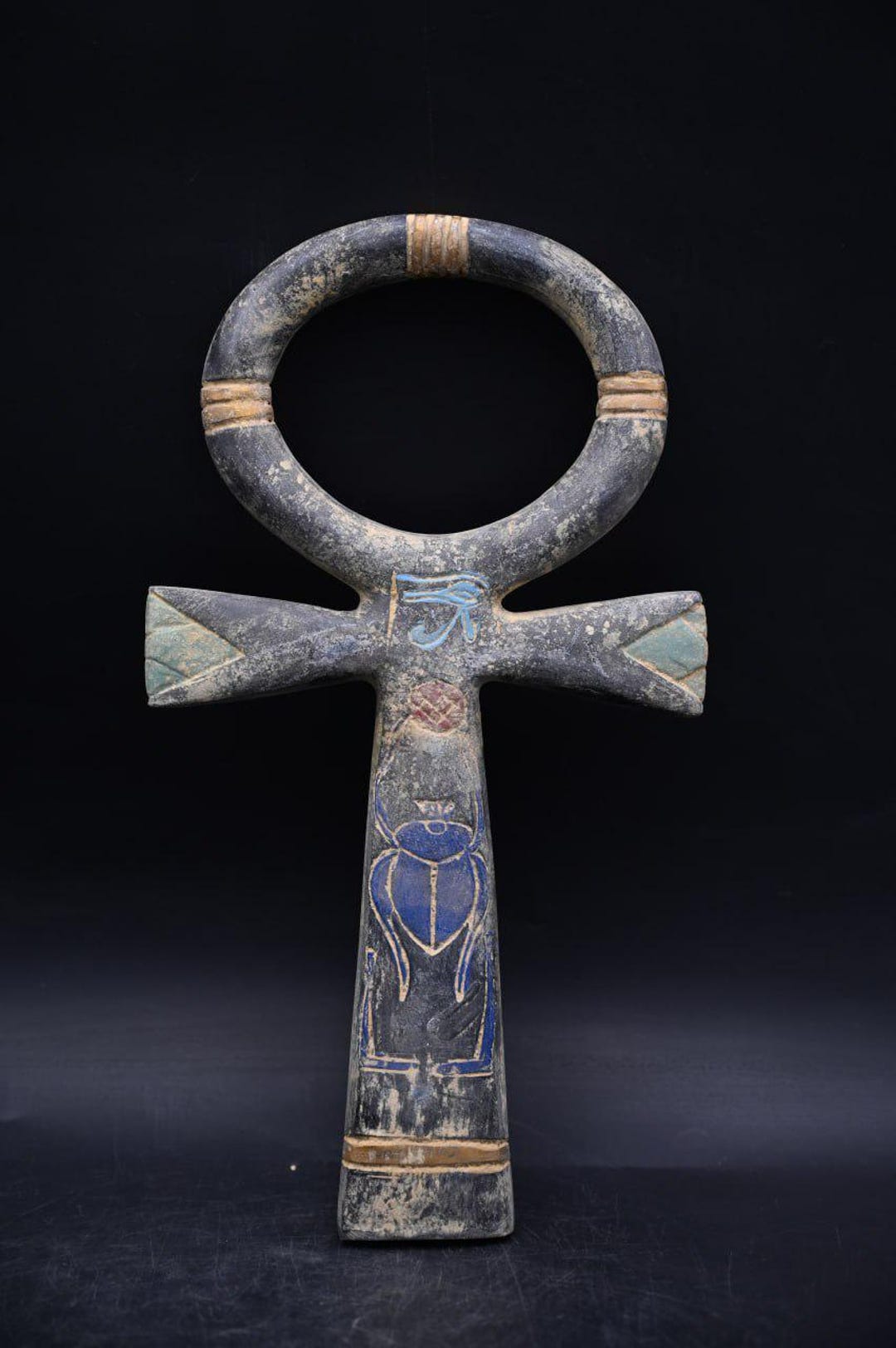 Hand-carved Ankh Statue: Ancient Egyptian Stone Decor - Etsy