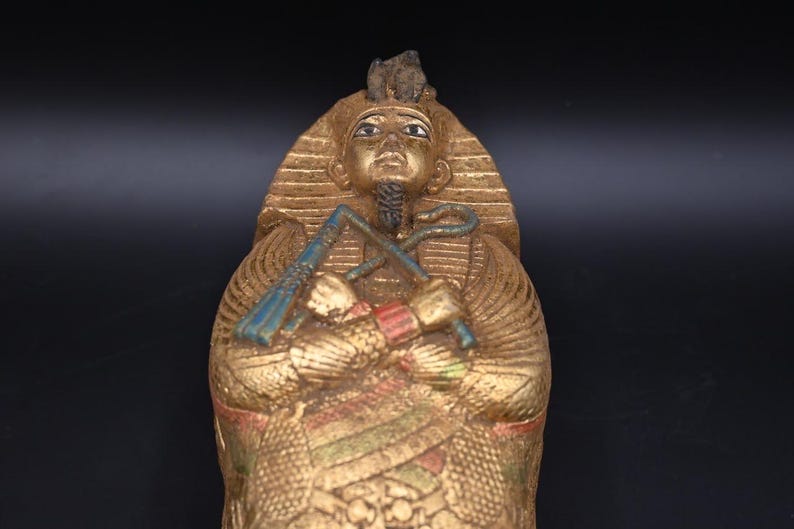 King Tutankhamuns Sarcophagus Replica-stone Coffin With Gold Leaf ...