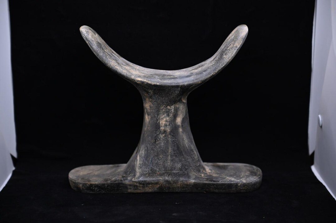 Ancient Egyptian Tutankhamun Headrest Replica – Rare Pharaonic Stone ...