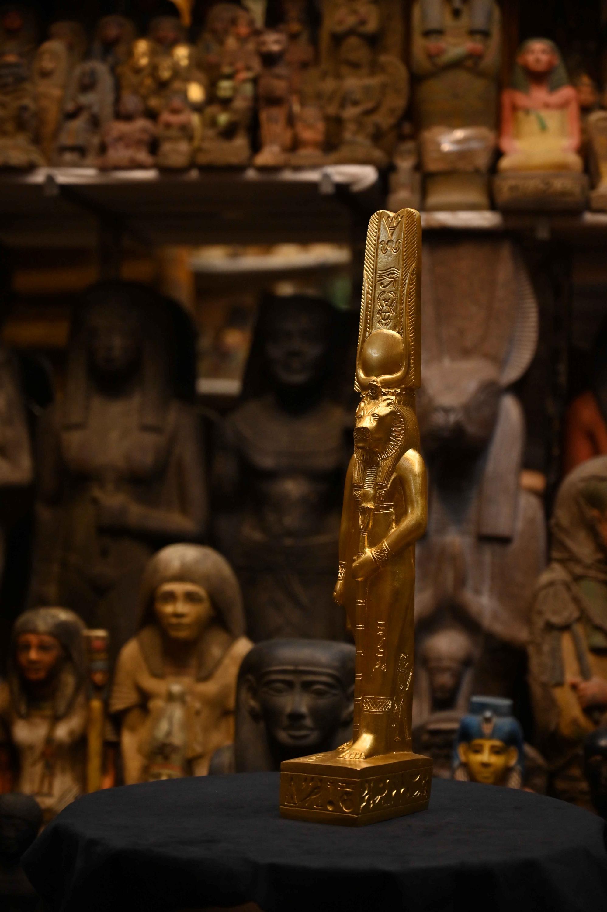 Sekhmet Statue: Antique Egyptian Stone Sculpture, Ancient Collectible ...