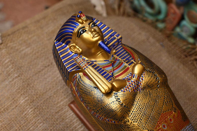 Tutankhamun Coffin Statue | Ancient Egyptian Antiquity Collectible - Etsy UK