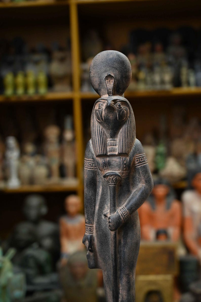 Ancient Egyptian Horus Statue: Hand-carved Stone Sculpture - Etsy