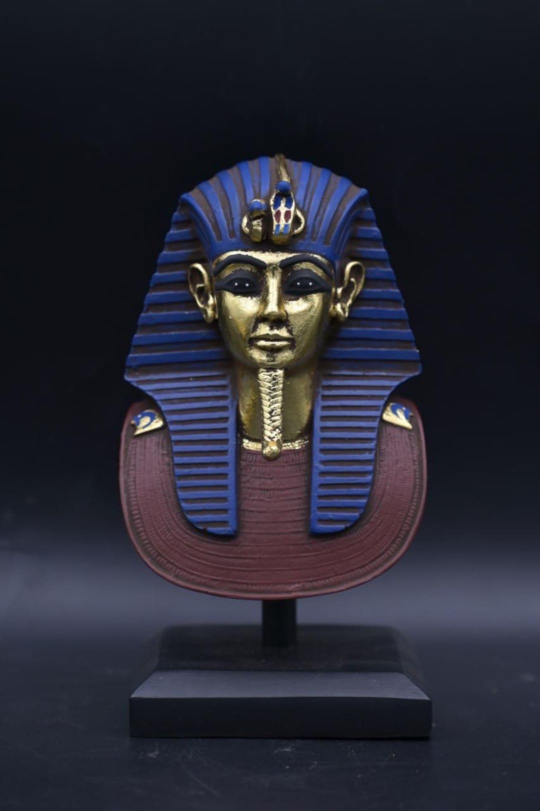 Marvellous King Tutankhamun Head Statue With Gold Leaf Handmade Museum ...