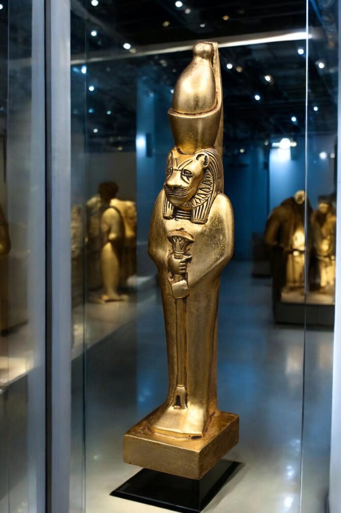 Pharaonic Sekhmet Statue - Handcrafted Stone Egyptian Goddess Sculpture ...