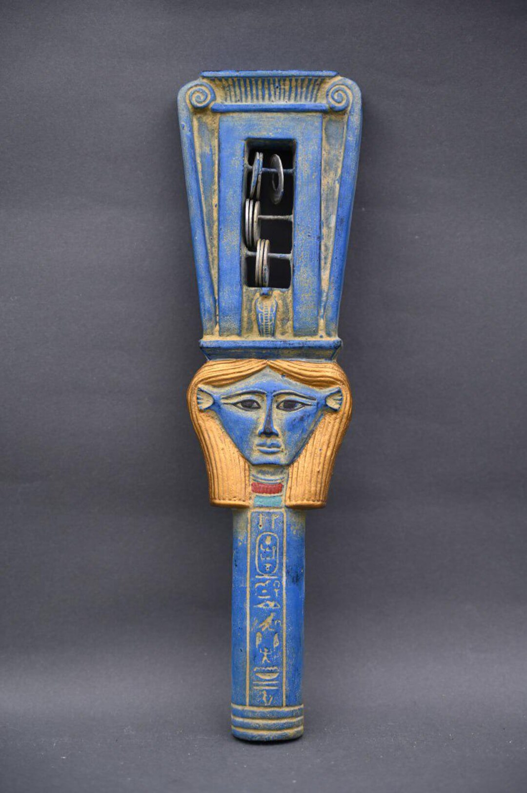 Brass Sistrum of Hathor – Ancient Egyptian Musical Instrument Replica ...