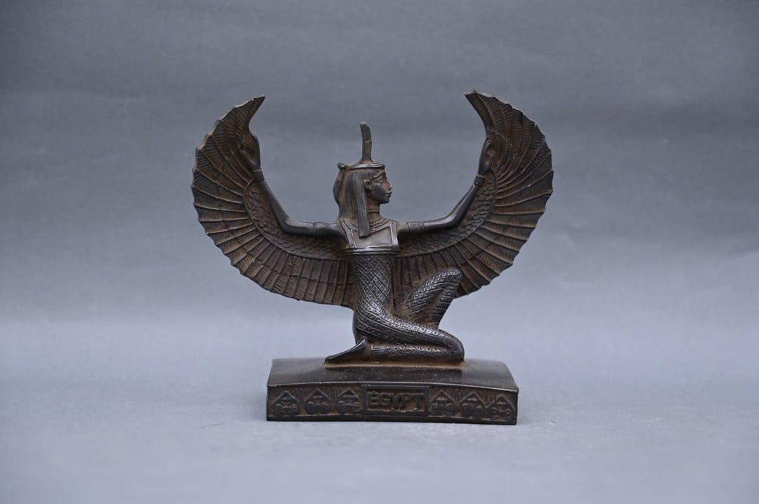 Handcrafted Isis Pharaoh Statue – Stunning Stone Egyptian Sculpture for ...