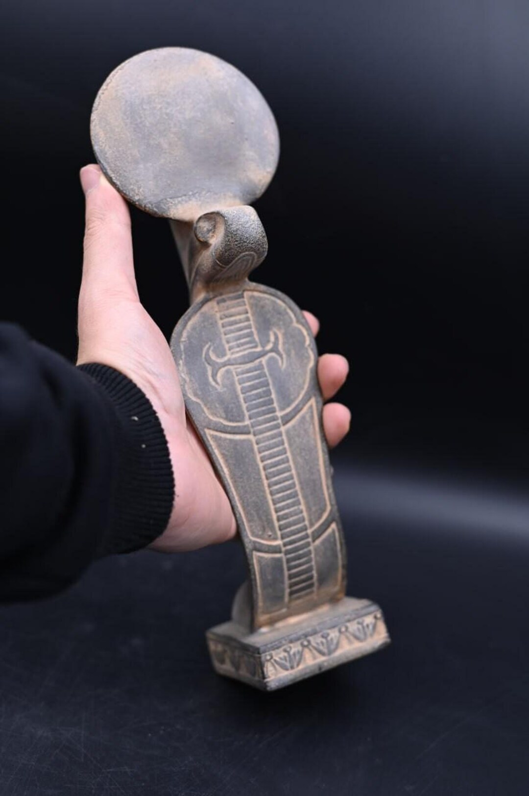 Majestic Uraeus Cobra Statue - Handcrafted Egyptian Protection Deity ...