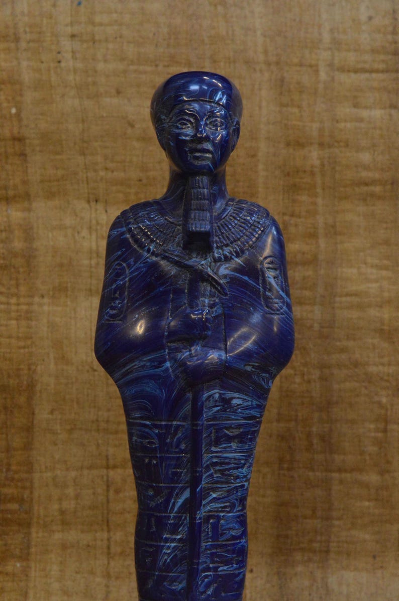 Ancient Egyptian Ptah Statue: Stone Sculpture, Pharaonic Decor - Etsy