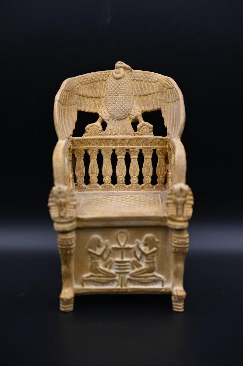 Egyptian Handmade, Throne of King Tutankhamun, Made in Egypt - Etsy