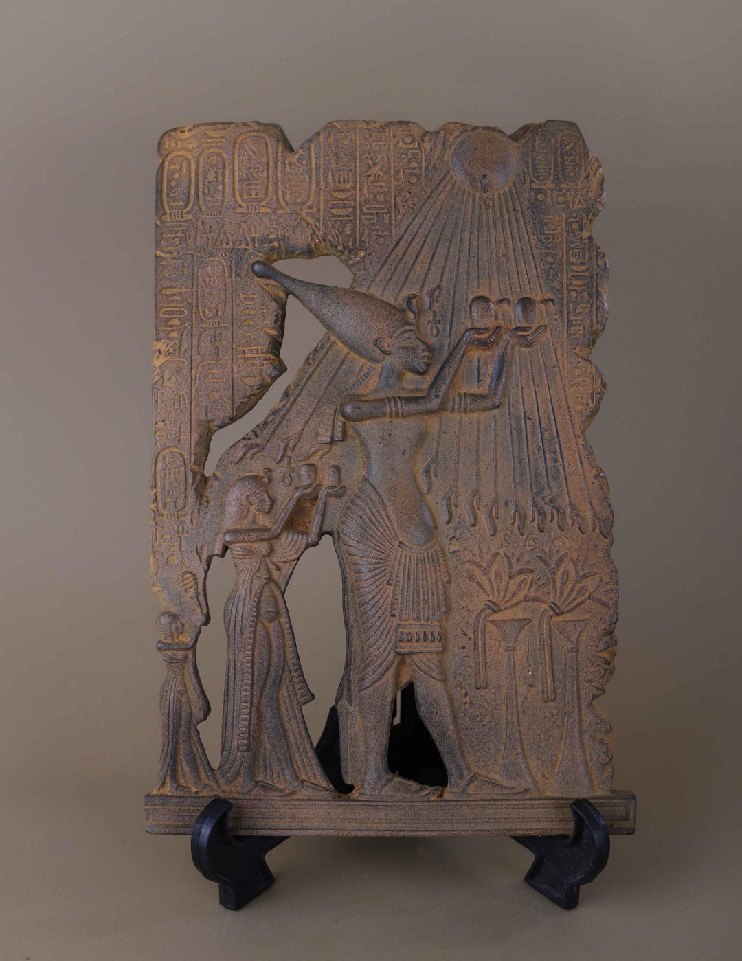 Ancient Egyptian Stone Relief: Akhenaten, Atun, Tell El-amarna - Etsy