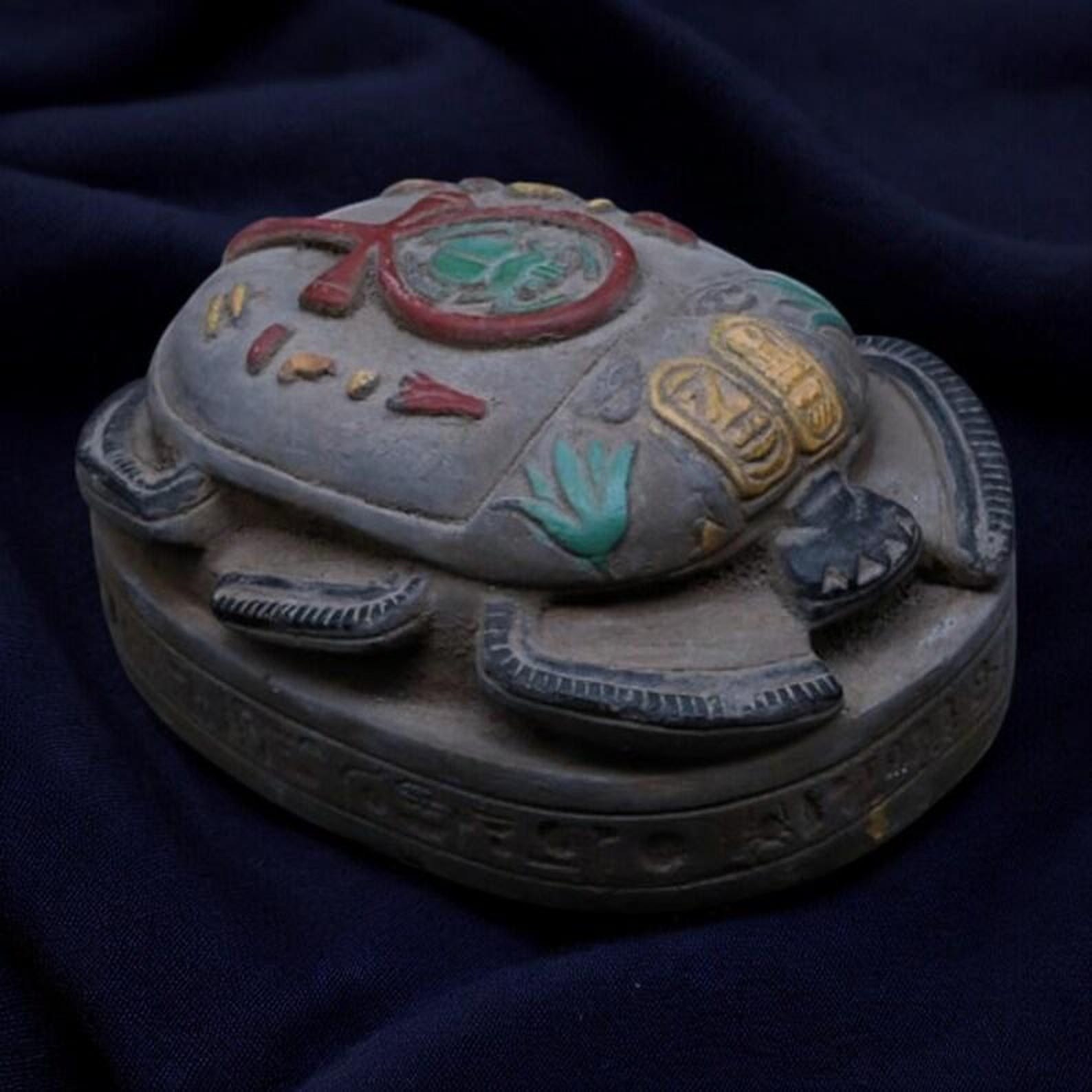 Rare Hand-carved Stone Scarab Statue: Ancient Egyptian Amulet - Etsy