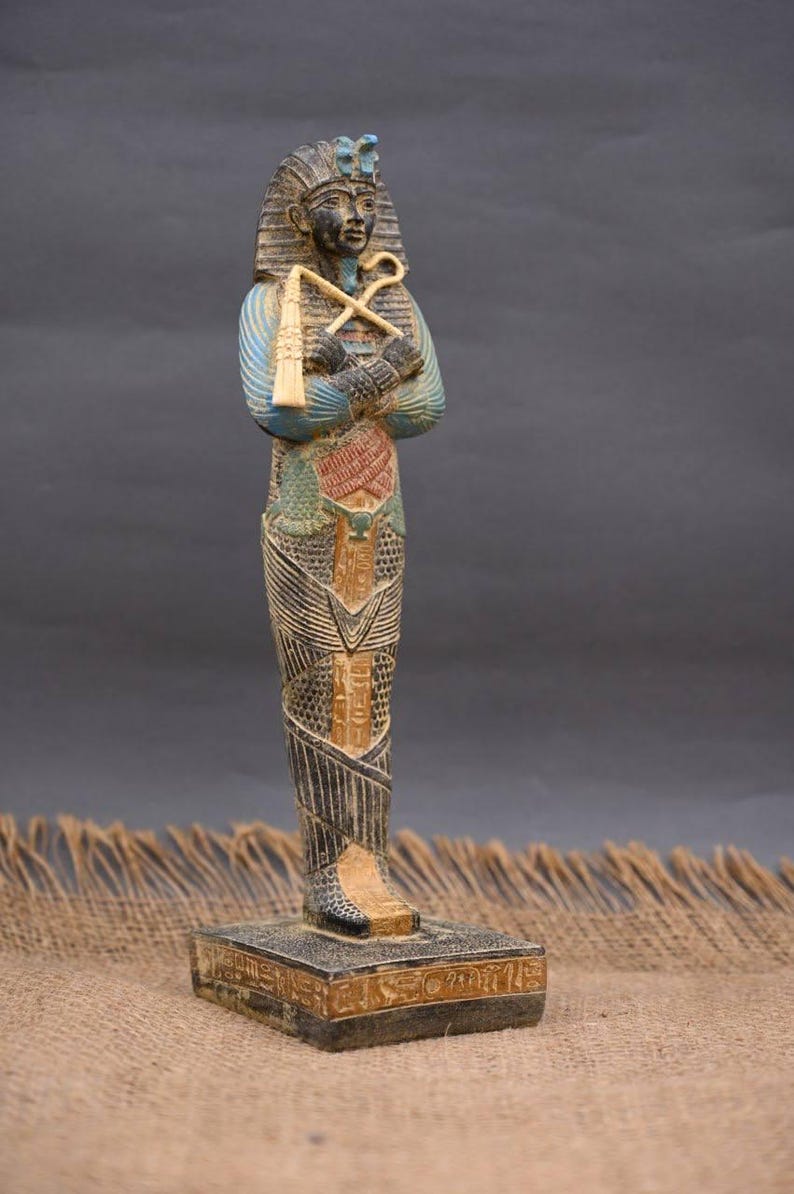 King Tutankhamun Stone Statue - Handmade Pharaonic Figurine for Home ...