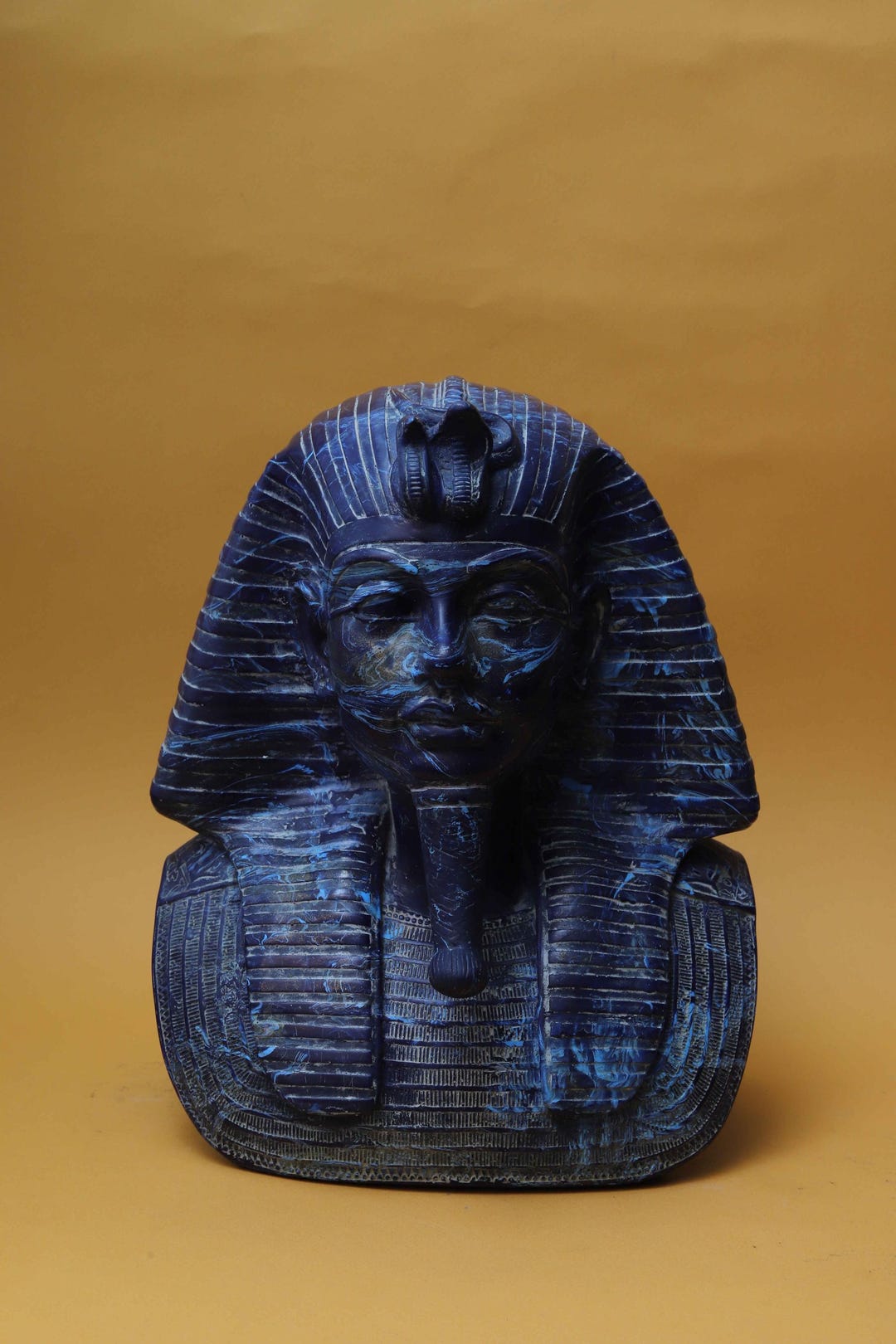 Handcrafted King Tut Stone Statue: Egyptian Pharaoh Decor - Etsy