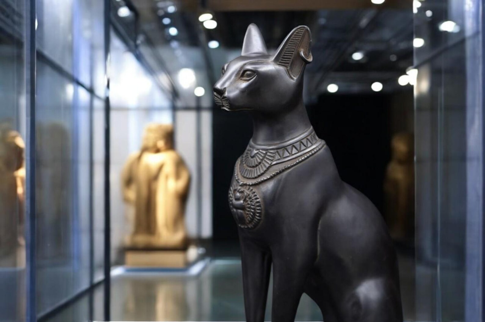 Handcrafted Bastet Statue - Egyptian Goddess of Protection & Power ...