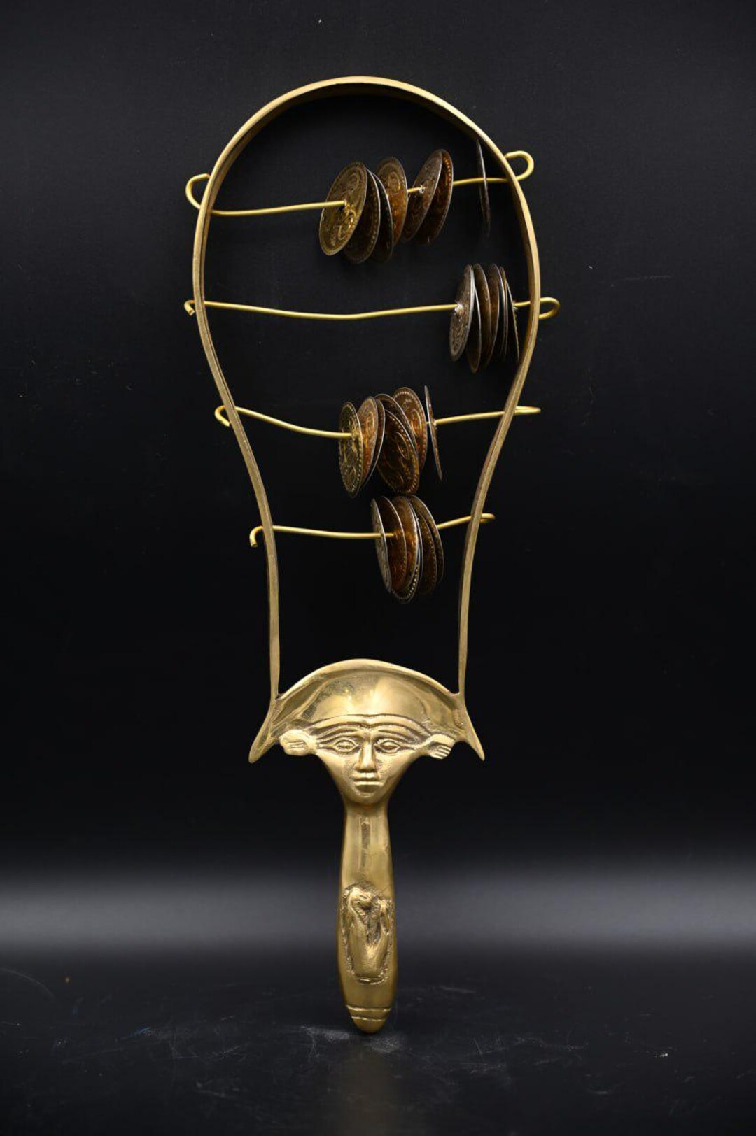 Ancient Egyptian Sistrum of Hathor Statue: Stone Artifact, Rare Antique ...