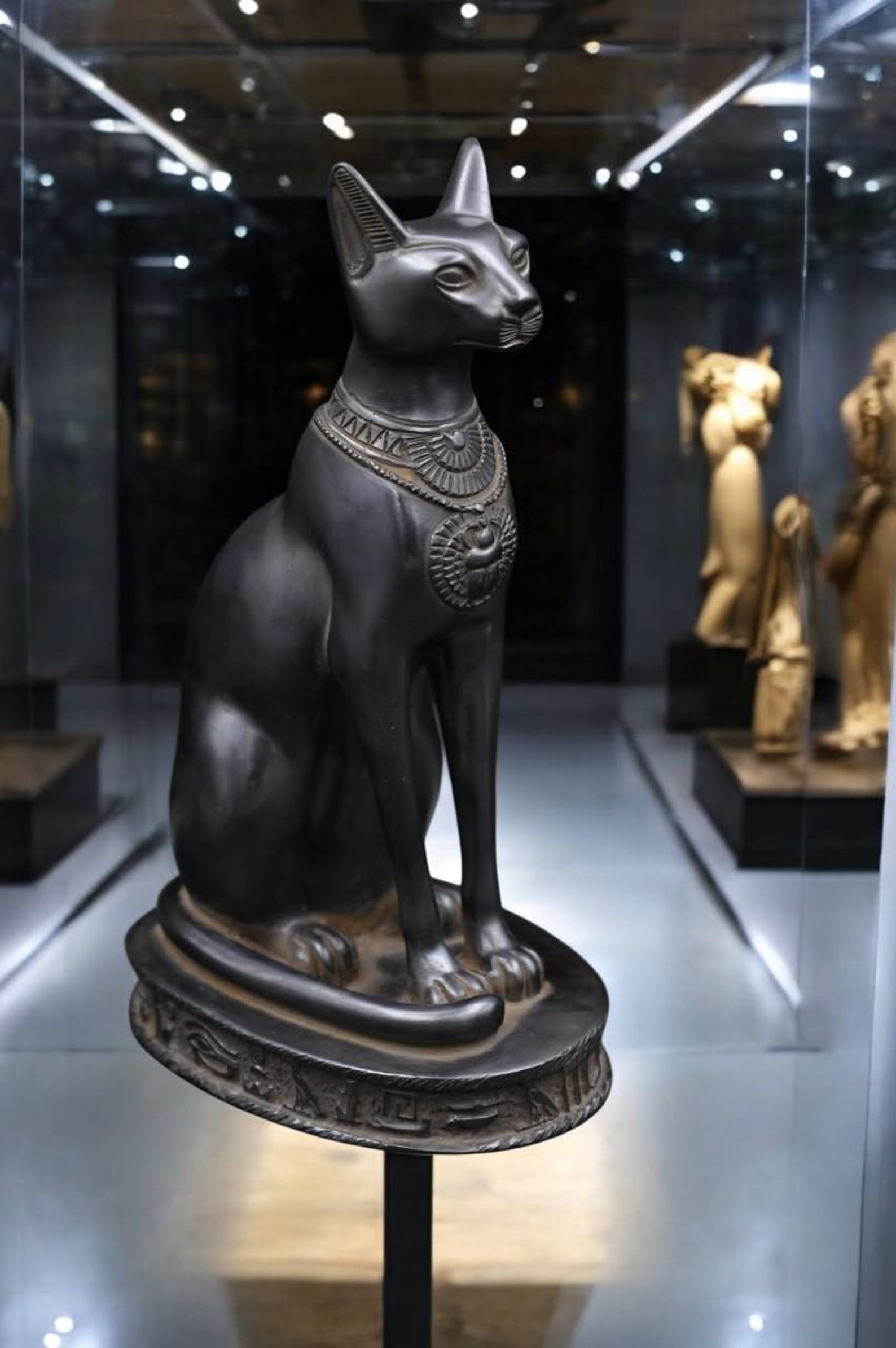 Handcrafted Bastet Statue - Egyptian Goddess of Protection & Power ...
